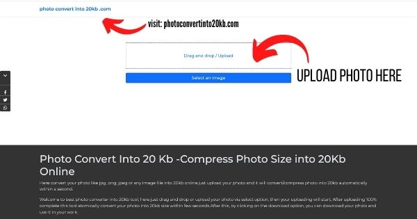Photo Convert Into 20Kb Compress Into 20Kb Online